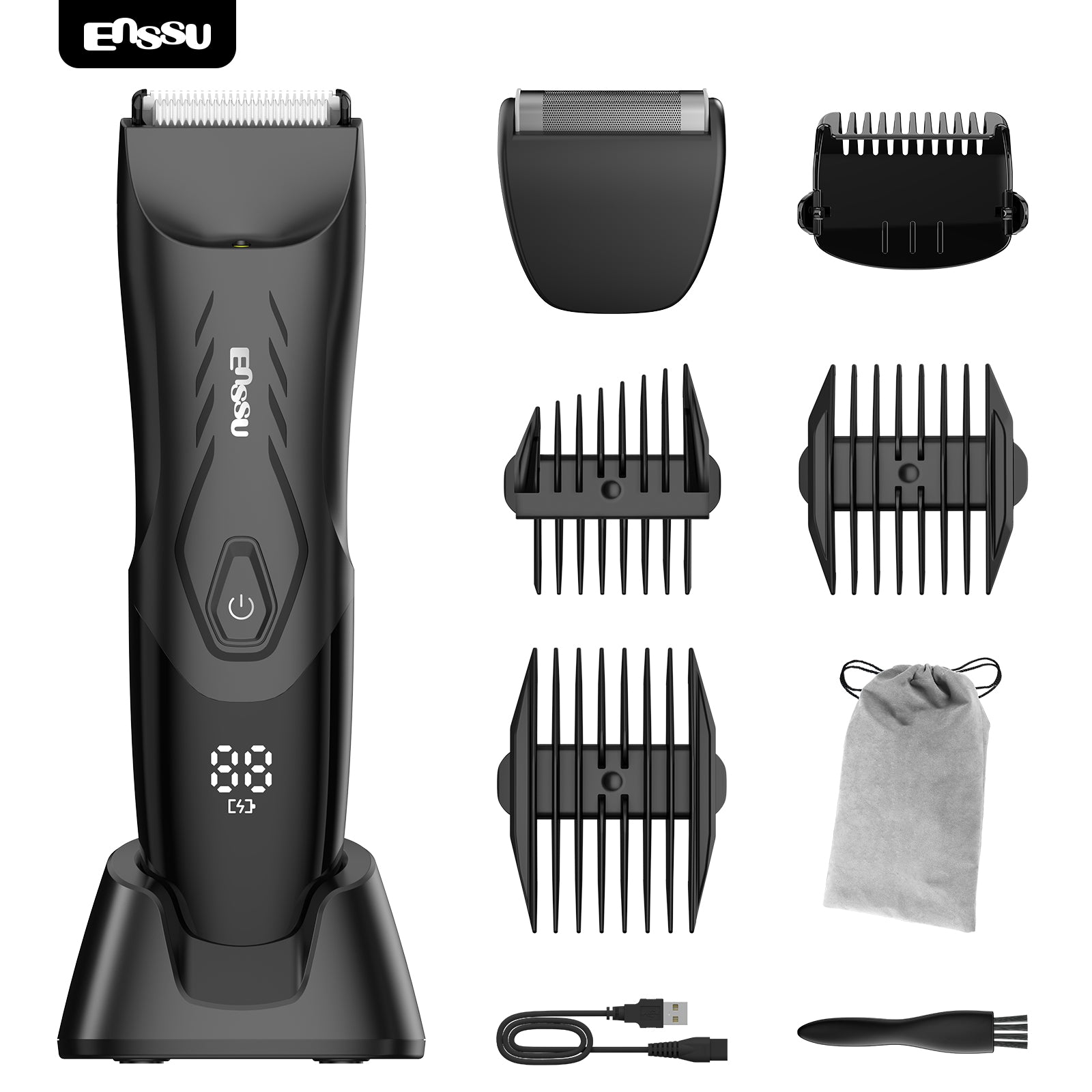 ENSSU Waterproof Grooming Kit – Trim & Shave with LCD Display & Chargi